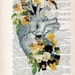 Heart Pansy Anatomy Botanical Flower Vintage Drawing Book Art Gothic ...