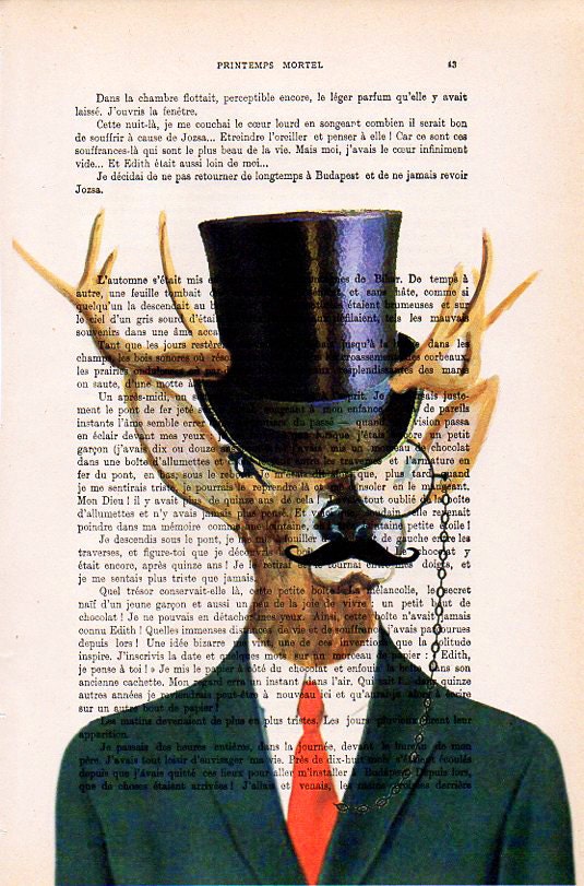 Steampunk Deer Printposter Illustration Acrylic Painting Fox - Etsy