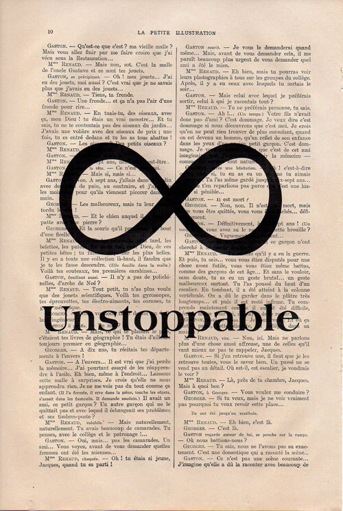 Unstoppable Quote Infinity Sign Art Print Minimalist - Etsy