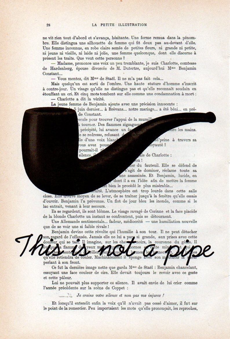 Rene Magritte Tribute Art Print This is Not a Pipe - Etsy