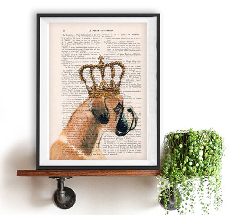 Boxer Poster, Boxer Art, Dog Artwork, Boxer Art Print, Gift for Him ...