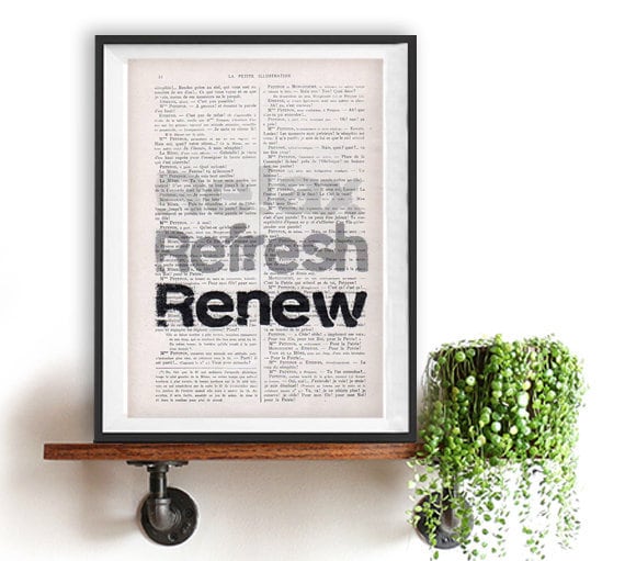 Relax Refresh Renewrelax Poster Inspirational Gift Print - Etsy