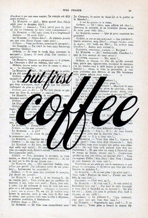 But First Coffee Print Art Poster Typography Wall Decor - Etsy