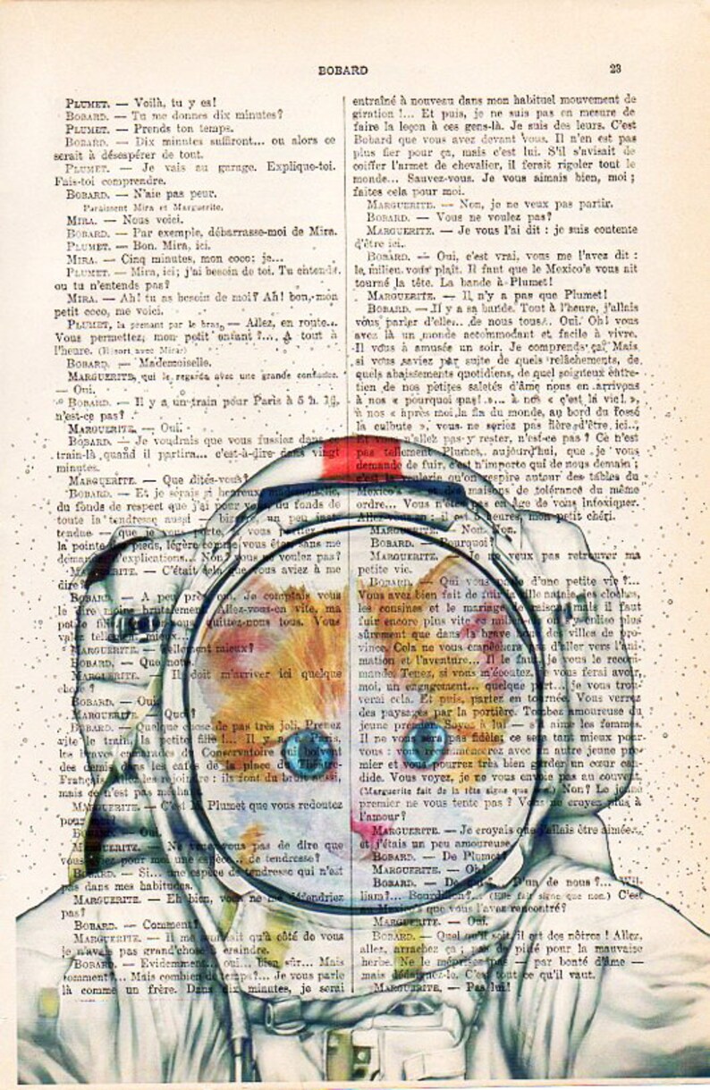 Astronaut Cat Print Poster Space Cat Cat space suit | Etsy