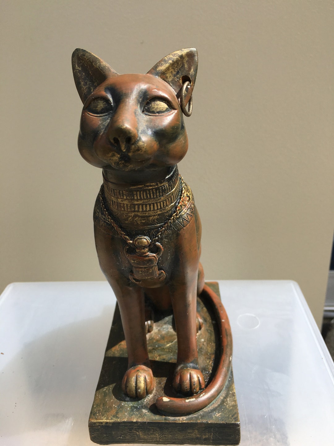 Ancient Egyptian Cat God Statue - Etsy