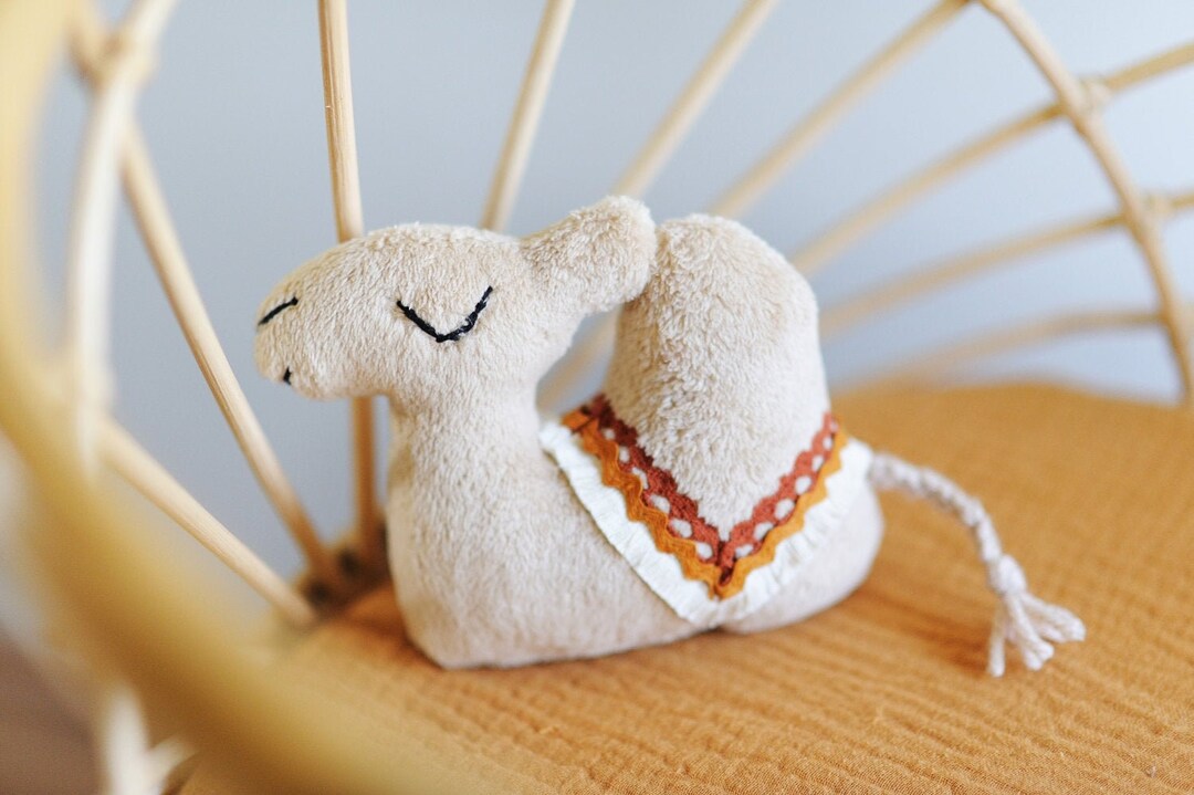 Cuddly Baby Camel Sensory Rattle Toy, Camel, Camel Toy, Camel Nursery ...