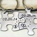 Puzzle Piece Keychains, Valentine's Gift, Couples Keychain, Anniversary ...