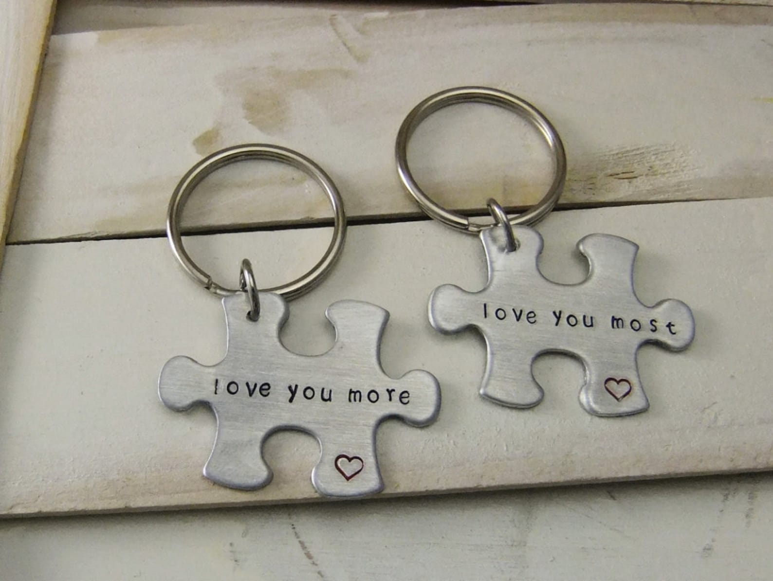 Long Distance Keychain, Puzzle Piece Keychain Set, Couples Keychain ...