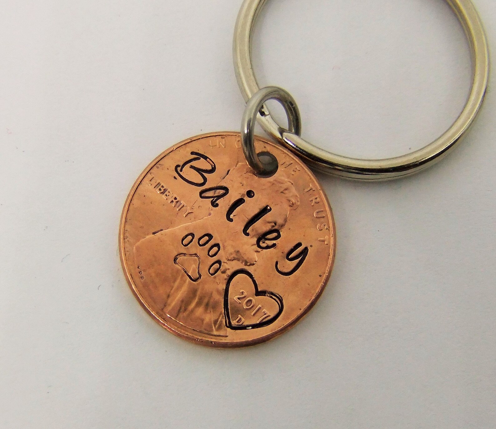 Pet Memorial Keychain Penny Memorial Keychain Personalized - Etsy