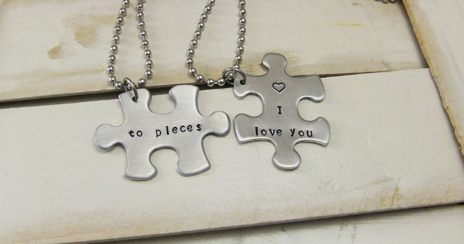 Puzzle Piece Necklace Set, Couples Necklace Set, Puzzle Piece Jewelry ...