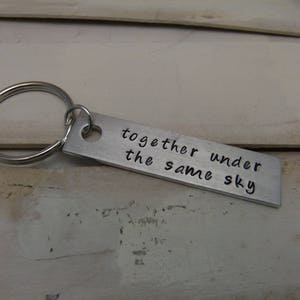 Long Distance Keychain, Couples Keychain, Deployment Keychain, Hand ...