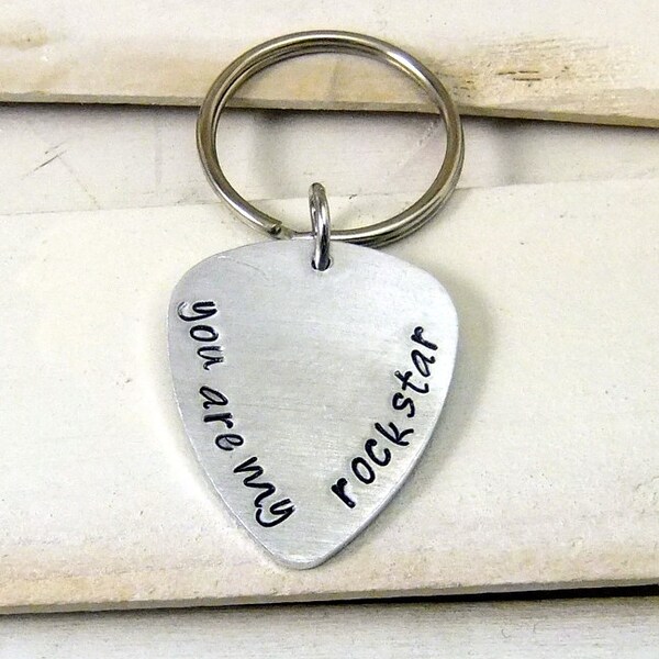 Rockstar Keychain - Etsy