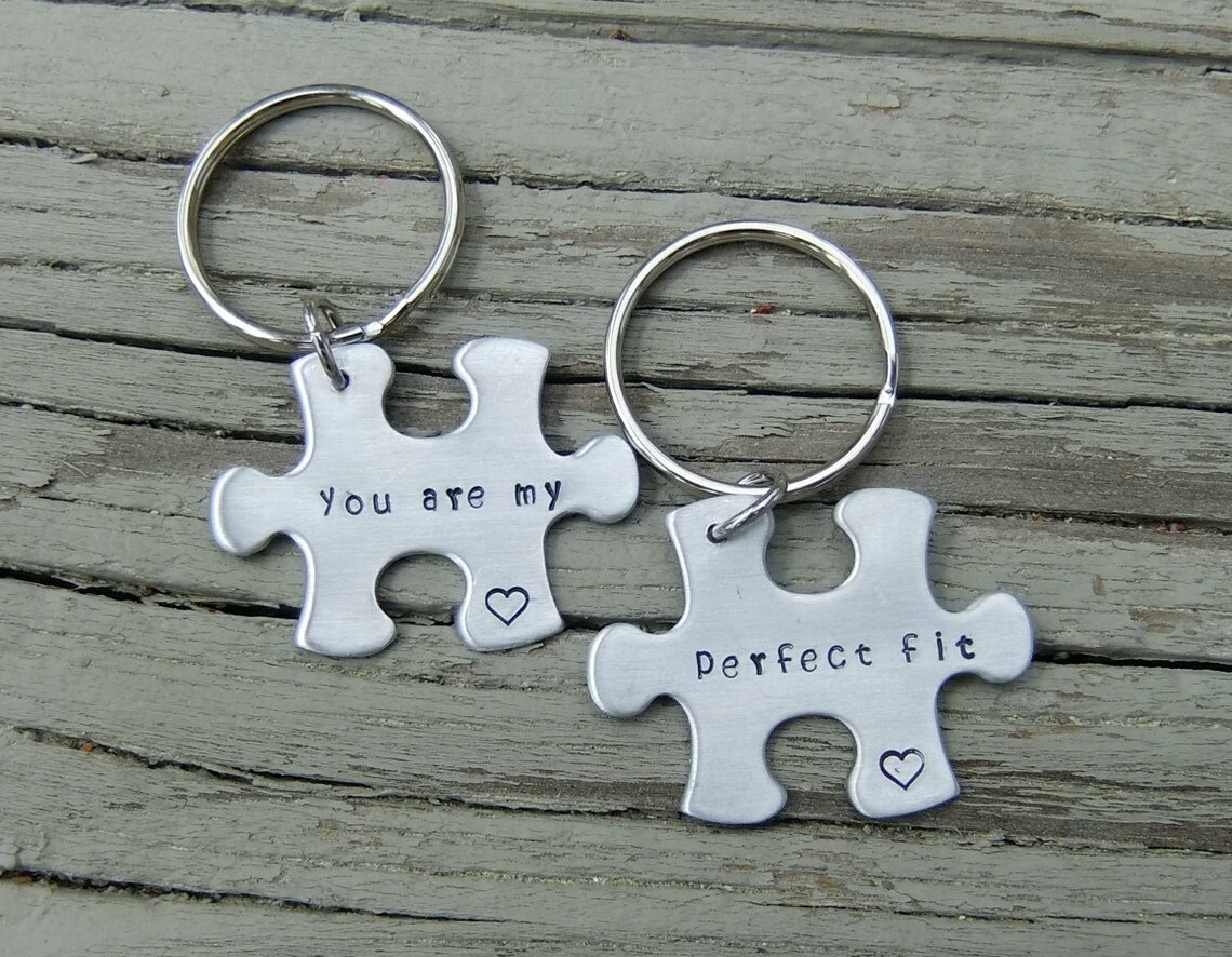 Puzzle Piece Keychain Couples Keychains You Are My Perfect | Etsy