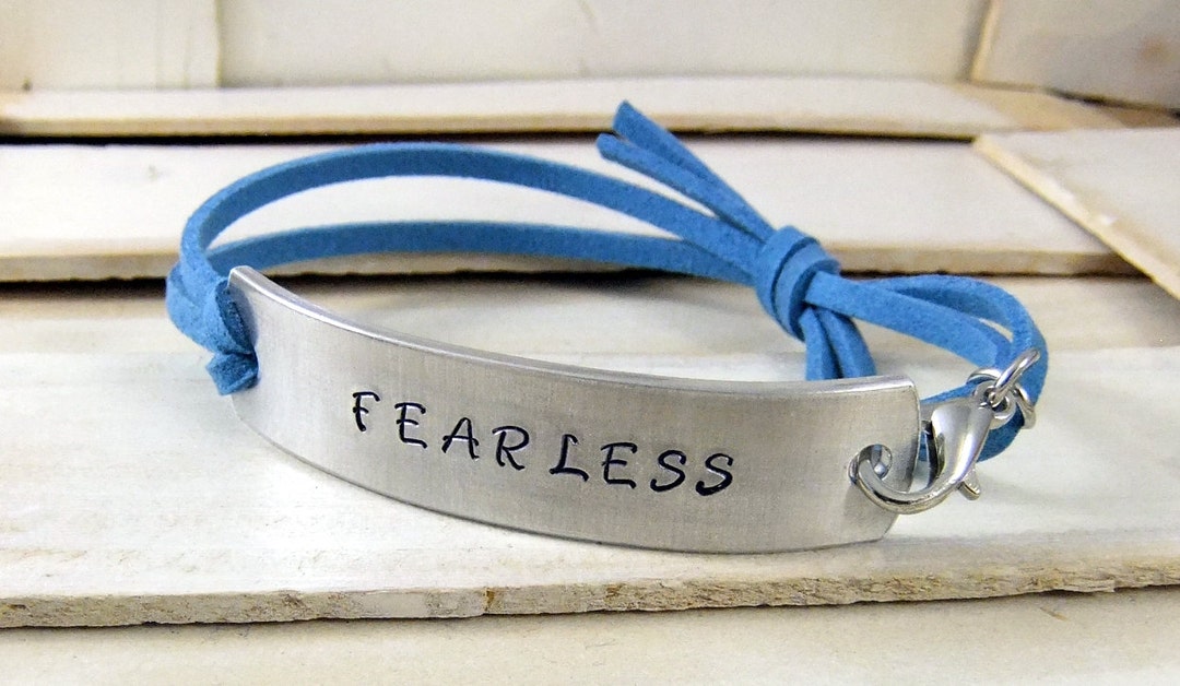 FEARLESS Bracelet, Adjustable Bracelet, Personalized Bracelet, Fitness ...