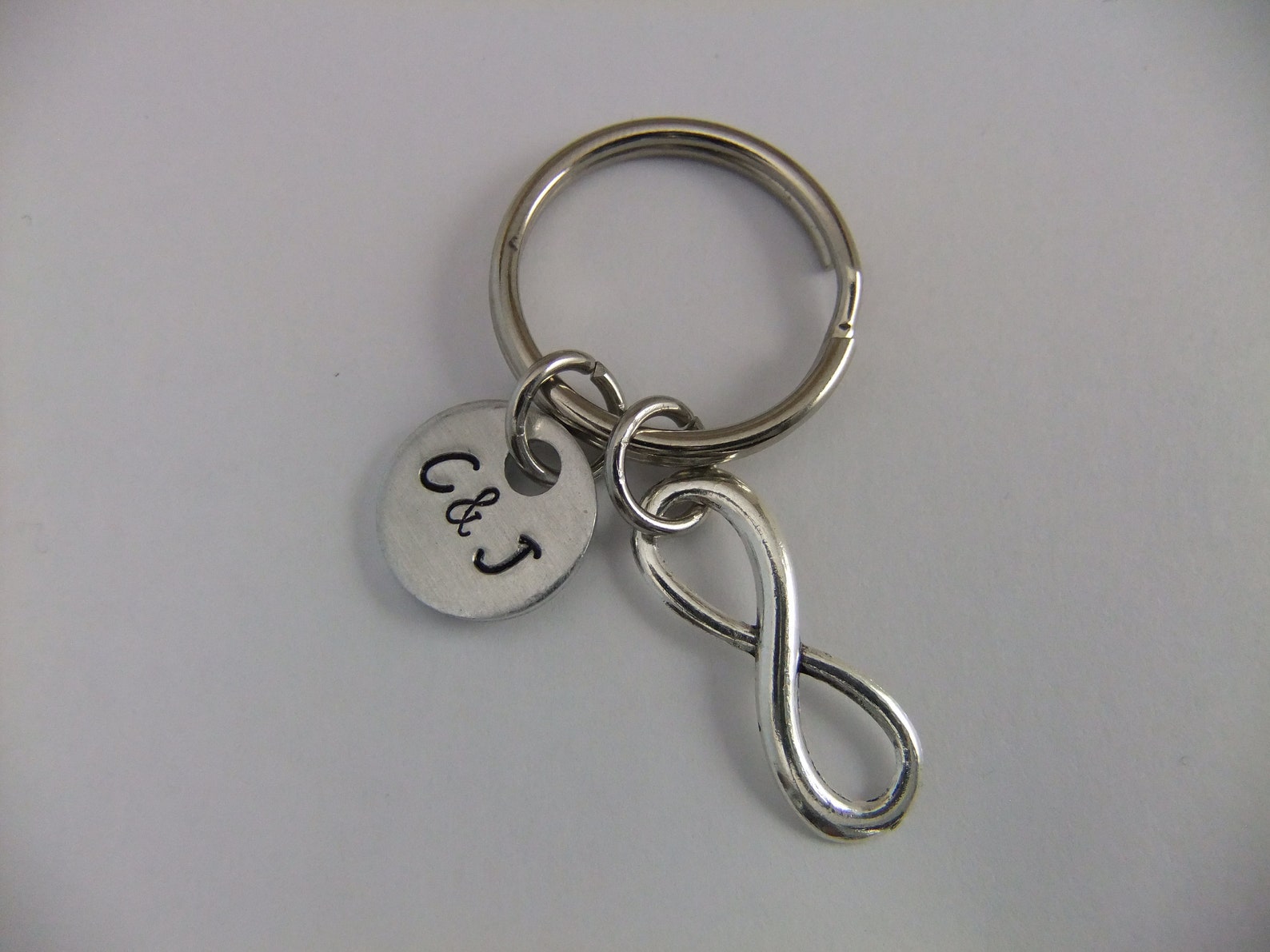 Infinity Keychain Couple Keychain Initial Keychain - Etsy