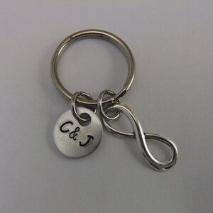 Infinity Keychain, Couple Keychain, Initial Keychain, Personalized ...