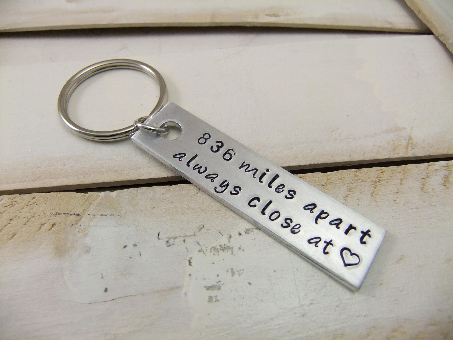 Long Distance Keychain Miles Apart Keychain Couples - Etsy