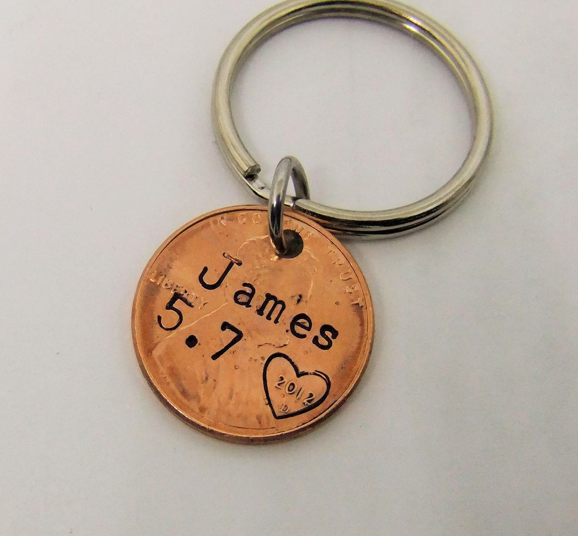 Penny Keychain Name Penny Keychain Personalized Penny | Etsy
