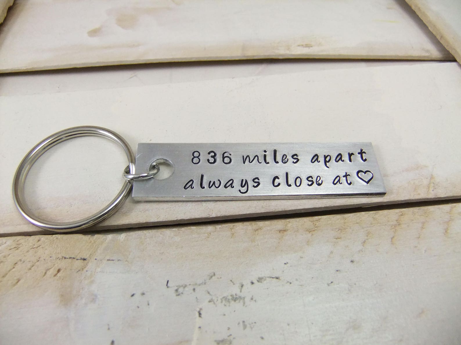 Long Distance Keychain Miles Apart Keychain Couples - Etsy