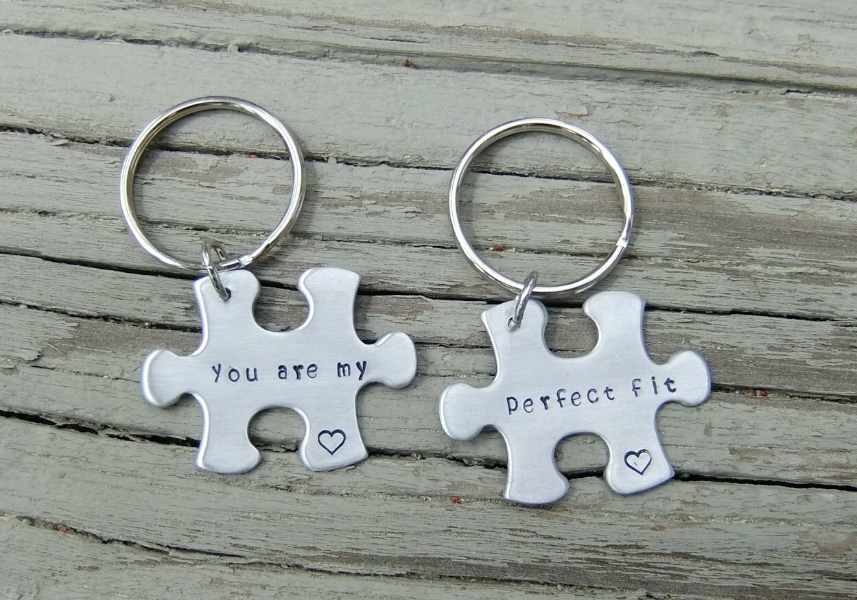 Puzzle Piece Keychain Couples Keychains You Are My Perfect | Etsy