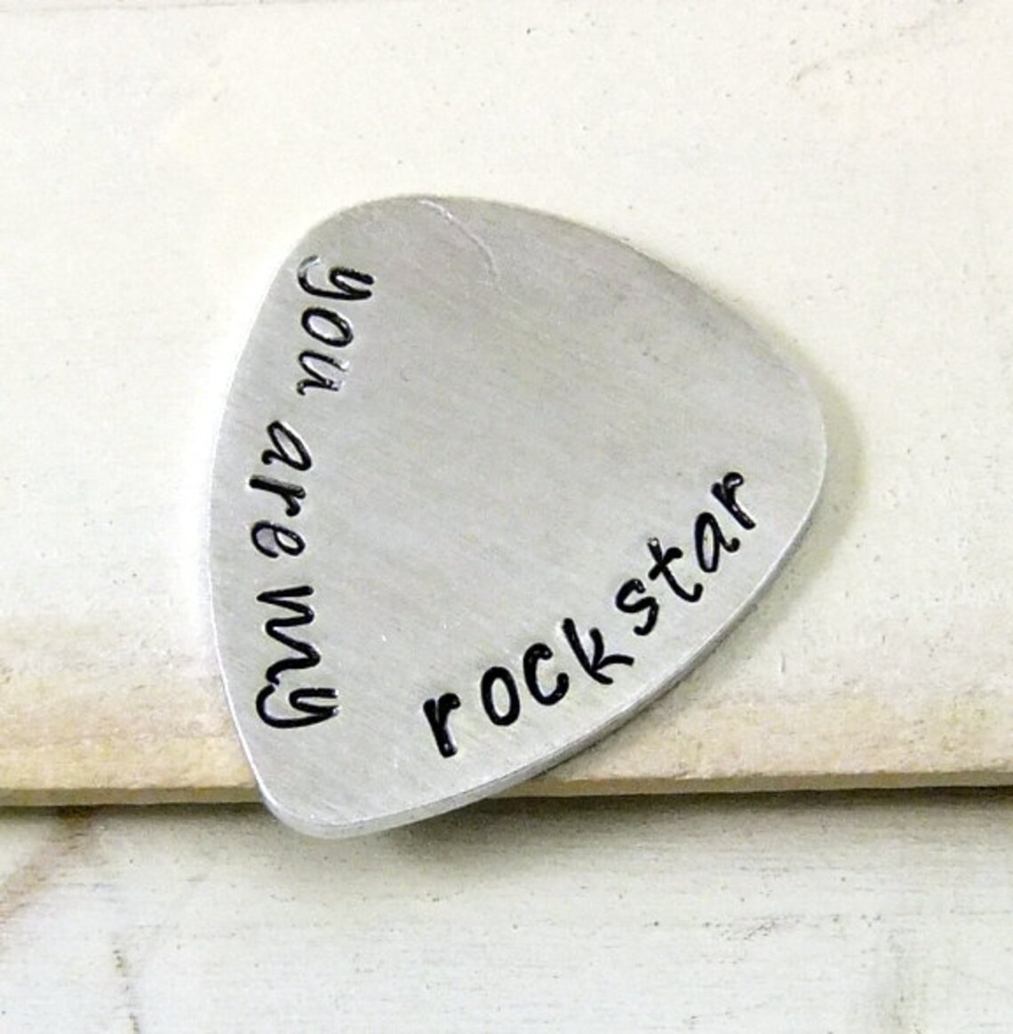You Are My Rockstar, Hand Stamped Guitar Pick, Personalized Guitar Pick ...