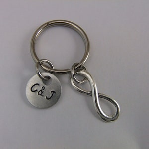 Infinity Keychain, Couple Keychain, Initial Keychain, Personalized ...