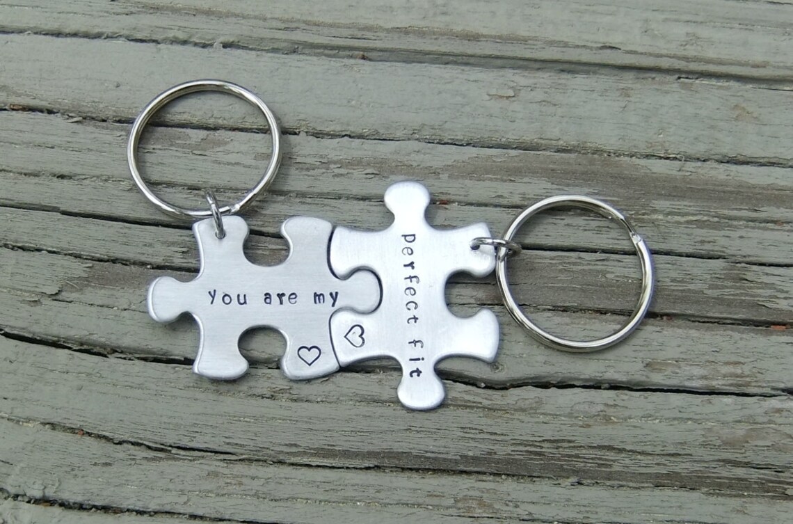 Puzzle Piece Keychain Couples Keychains You Are My Perfect | Etsy