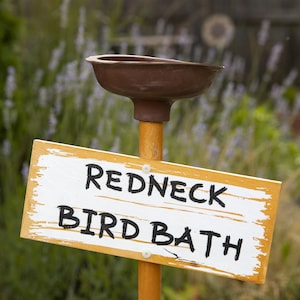 Redneck Toilet Plunger Bird Feeder Bird Bath Reversible Sign - Etsy