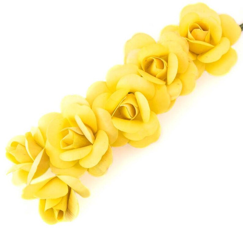 10 Colors. 6 Pack Full Open Bud Wooden Roses. 10 Colors to Choose From ...