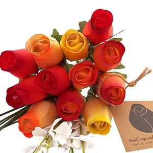 Fall Sunrise Light Fall Colors Flower Bouquet. the Original Wooden Rose ...