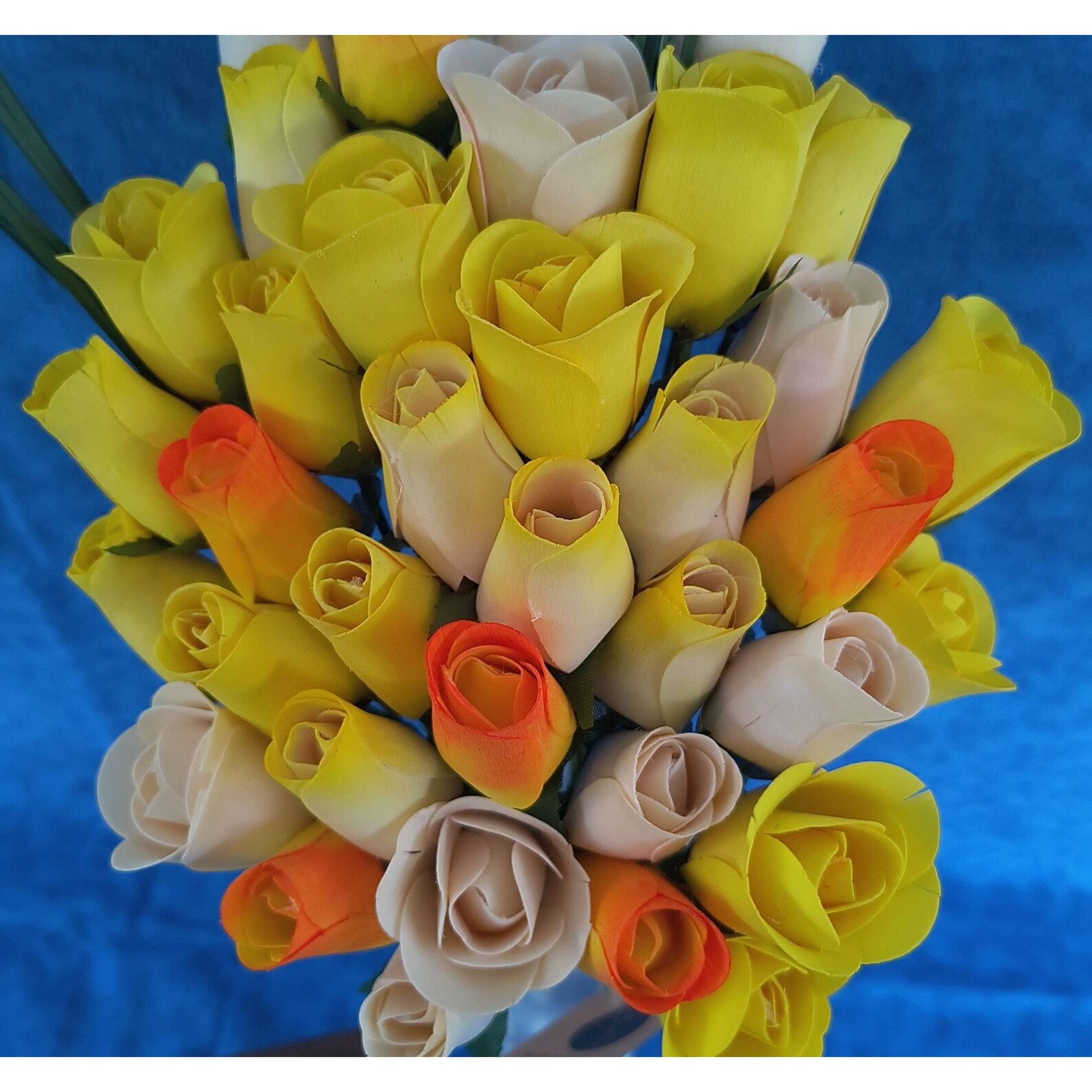 Deluxe Yellow Sunshine Themed Flower Bouquet. the Original Wooden Rose ...