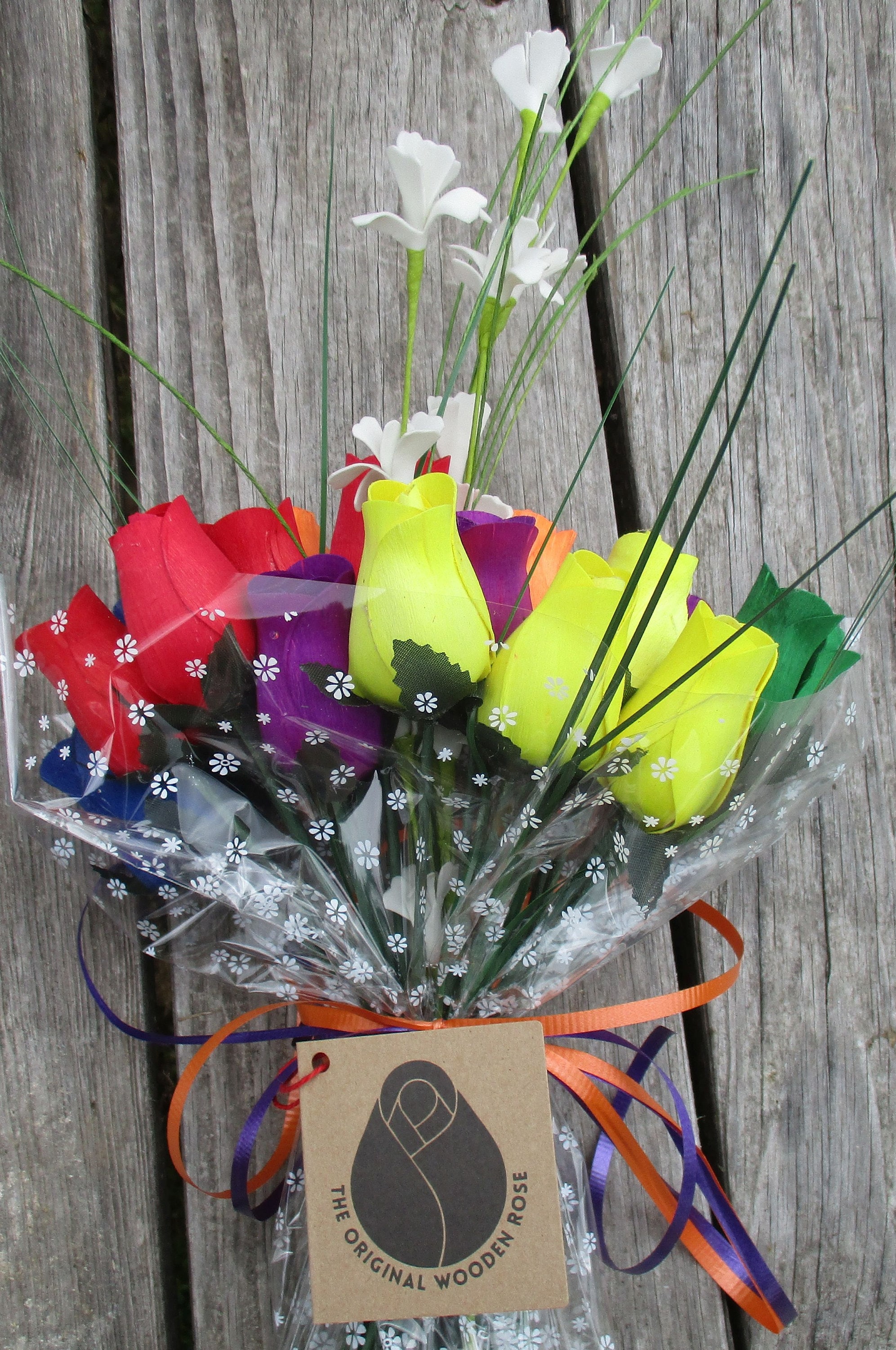 Gay Pride LGBTQ Wooden Rose Bouquet The Original Wooden Rose | Etsy