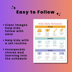 Kids Daily Schedule Kids Responsibilities Chart Printable Daily Routine ...