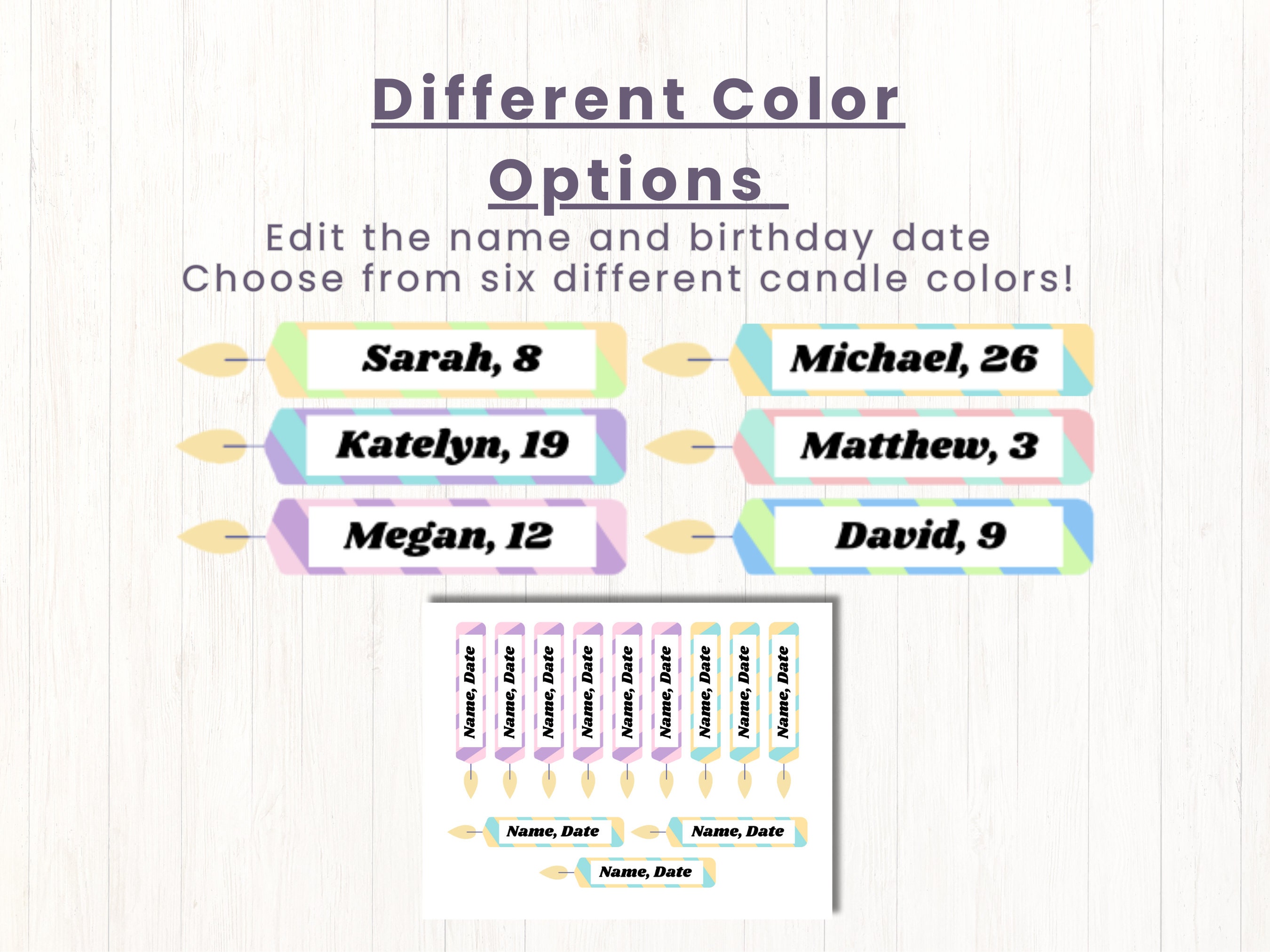 CUPCAKE CLASSROOM BIRTHDAYS Template Student Birthday Banner Teacher ...