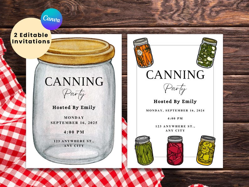 CANNING PARTY Invitation | Girls Night Invites | Canning Party ...