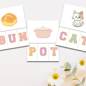 WORD FLASH CARDS | Three Letter Word Phonics | Homeschool | Learning ...