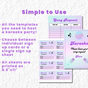 KARAOKE PARTY BUNDLE | Request a Song | Karaoke Sign up | Song Request ...