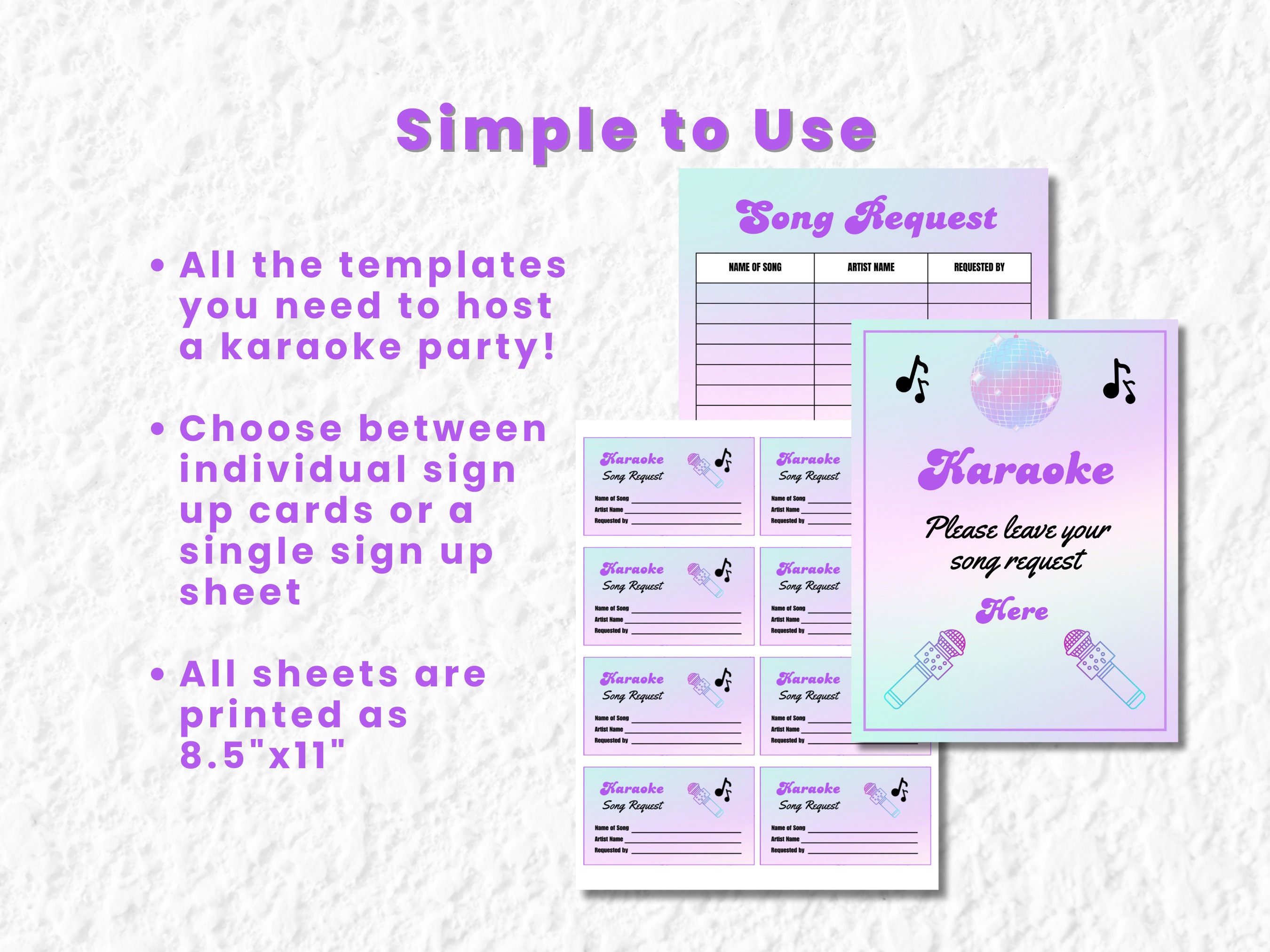 KARAOKE PARTY BUNDLE | Request a Song | Karaoke Sign up | Song Request ...