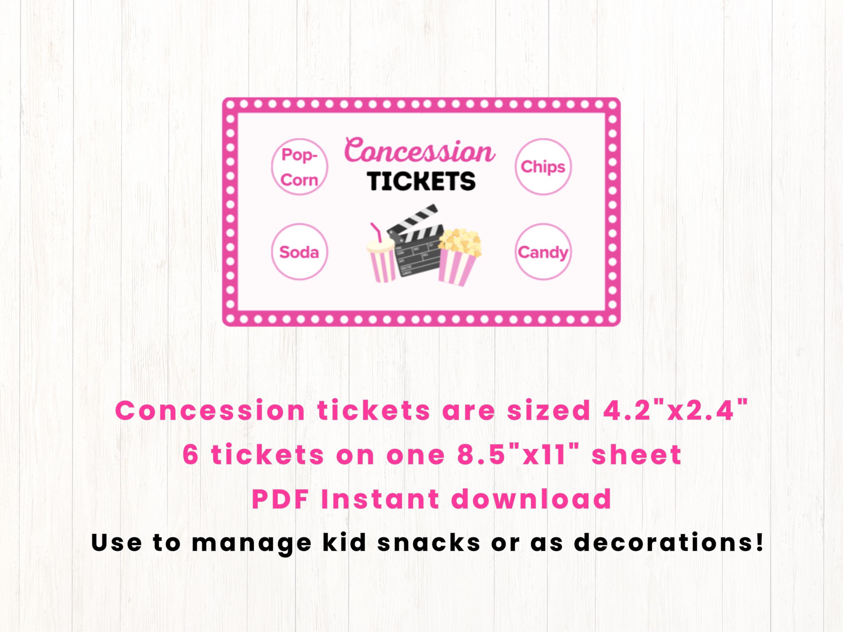 PINK MOVIE NIGHT Bundle | Movie Banner | Movie Snack Tickets | Movie ...