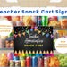 Teacher Snack Cart Signs Bundle | Teacher Appreciation | Teacher Snacks ...