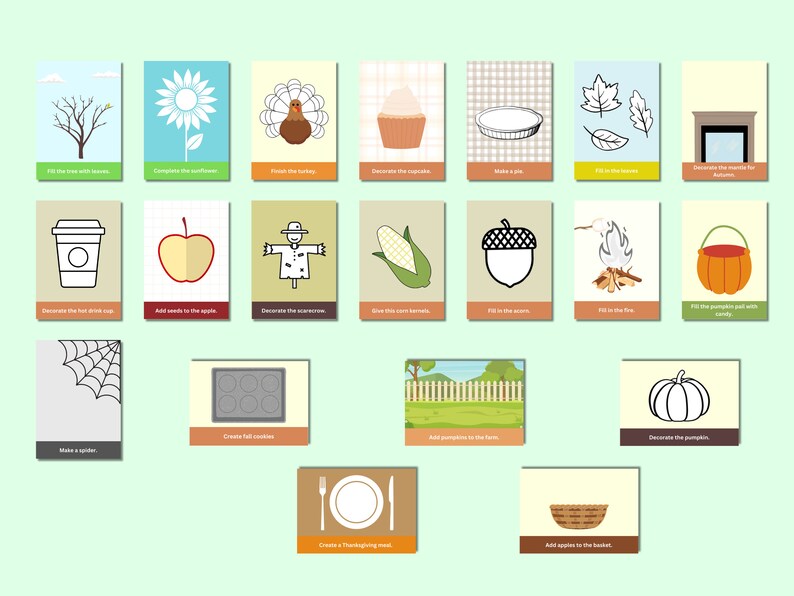 AUTUMN PLAY DOUGH Mats | Playdoh Activity Mat | Homeschool | Learning ...