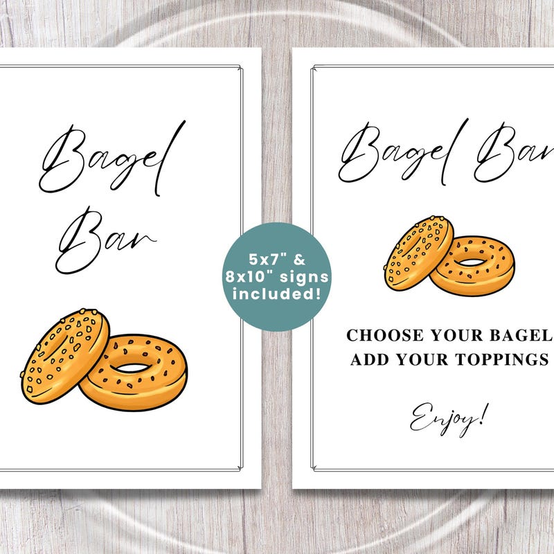Bagel Bar Sign - Etsy