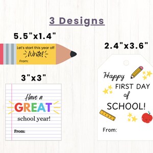 BACK TO SCHOOL Gift Tags Bundle | First Day of School Tags | 1st Day ...