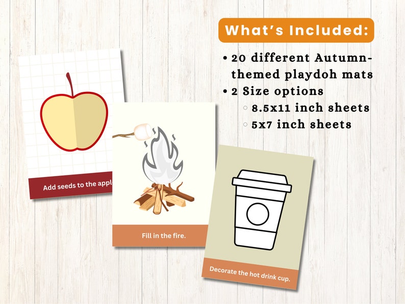 AUTUMN PLAY DOUGH Mats | Playdoh Activity Mat | Homeschool | Learning ...