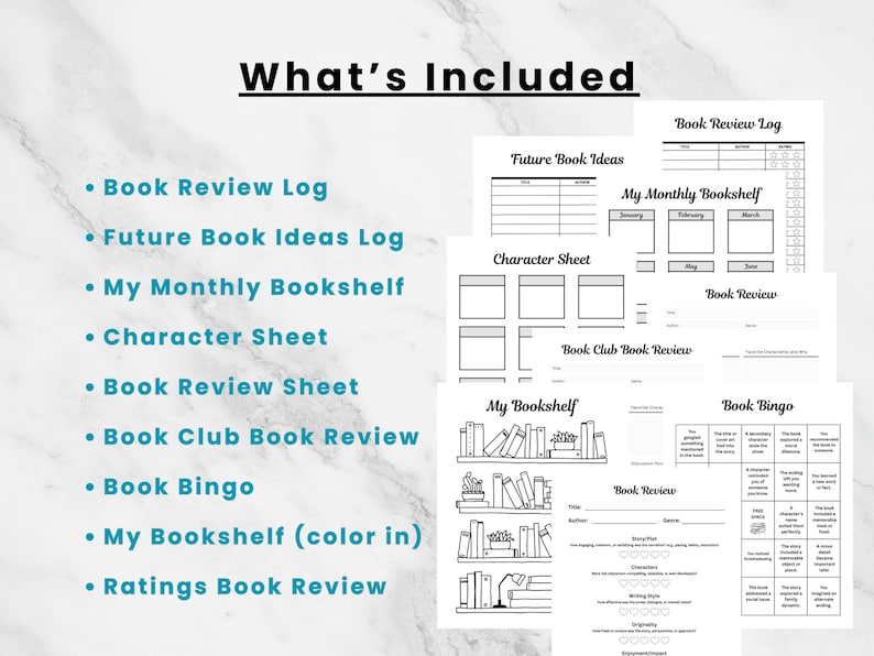 BOOK CLUB BUNDLE | Discussion Templates | My Bookshelf | Book Bingo ...
