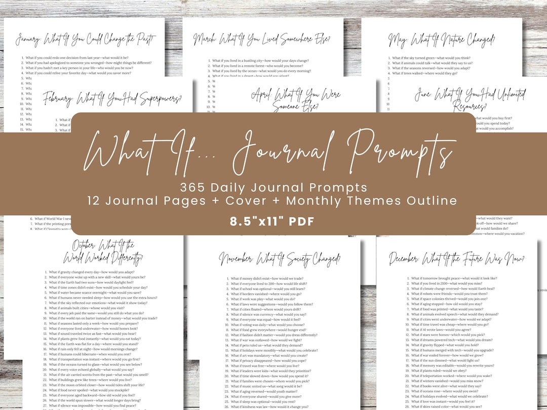 What If... Daily Journal Prompts | Daily Writing Journal | 365 Creative ...