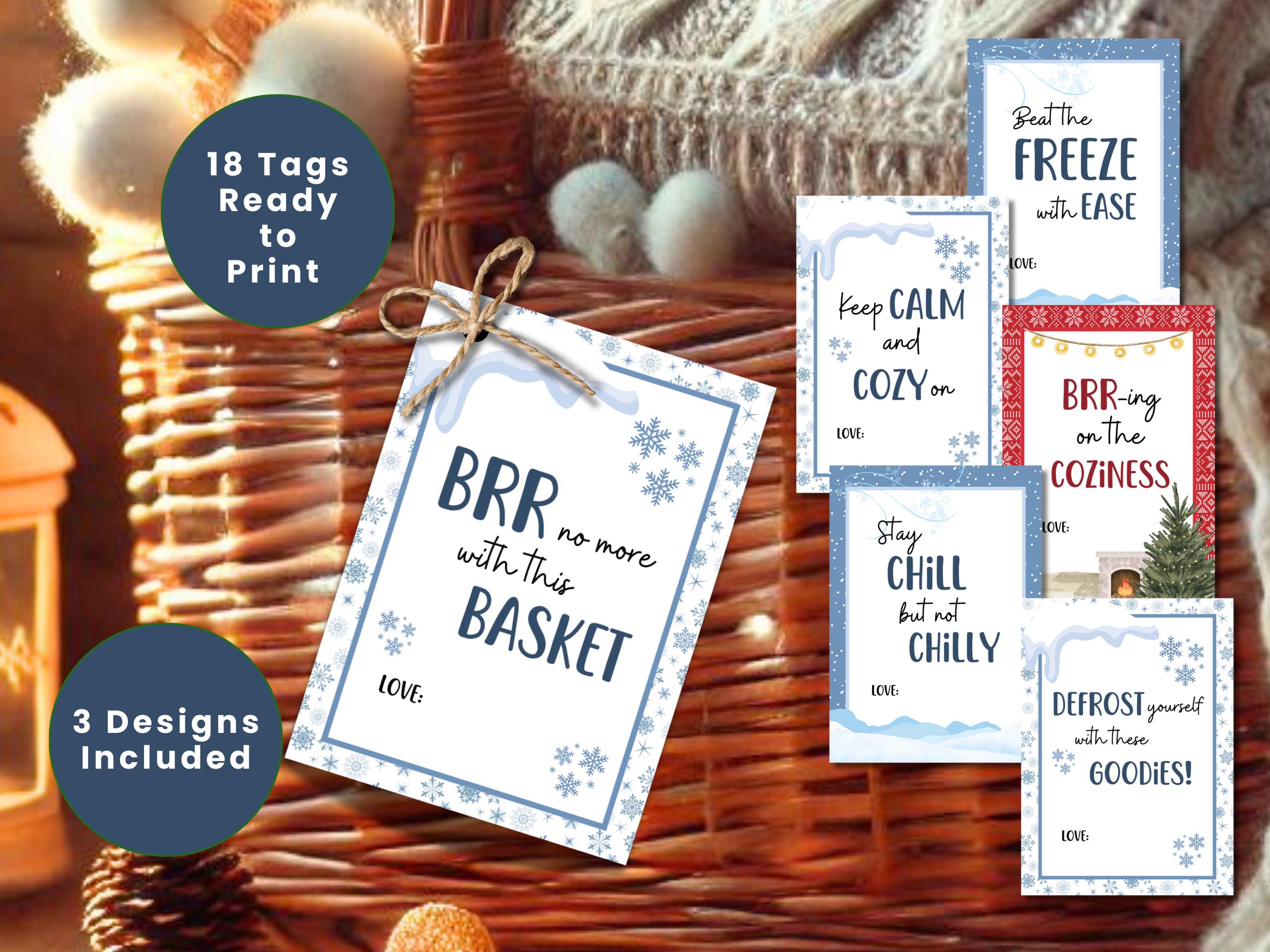 BRR BASKET Gift Tags PDF | Holiday Gift Tag | Brr Gift for Her | Warm ...