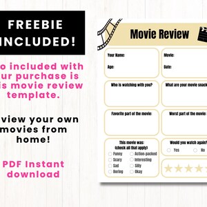 PINK MOVIE NIGHT Bundle | Movie Banner | Movie Snack Tickets | Movie ...