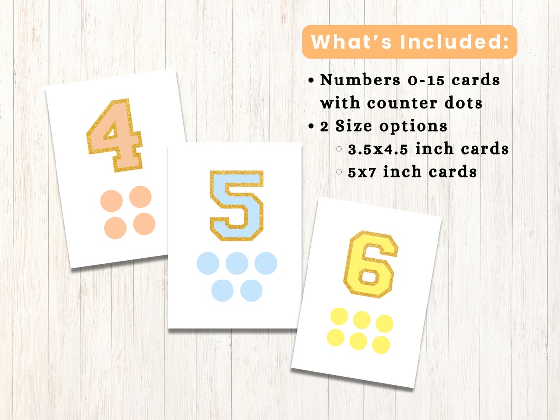 NUMBER FLASH CARDS Kids Homeschool Learning Colorful Number Cards ...