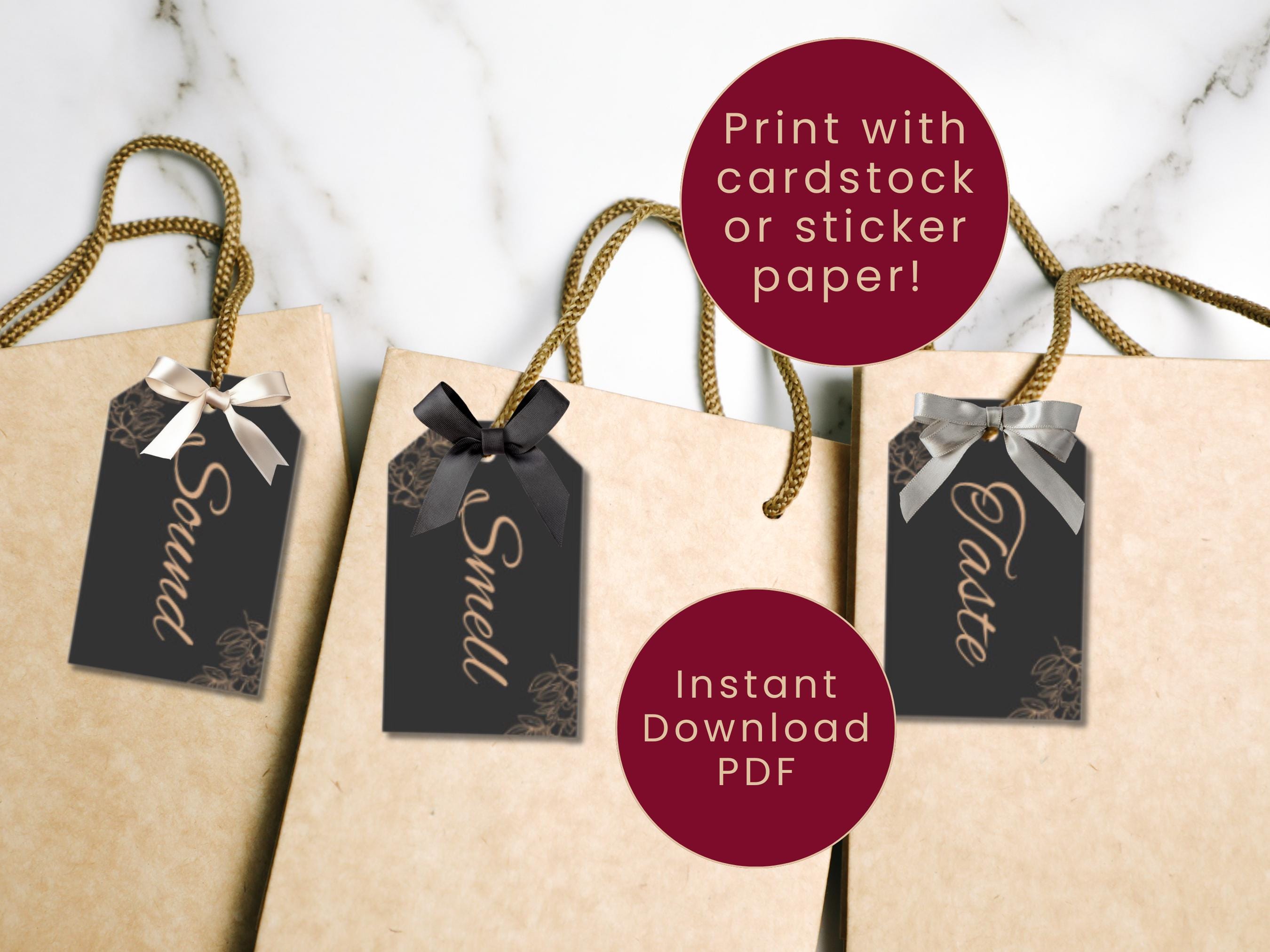 5 SENSES GIFT TAGS | Five Senses | Anniversary Gift | Valentine's Gift ...